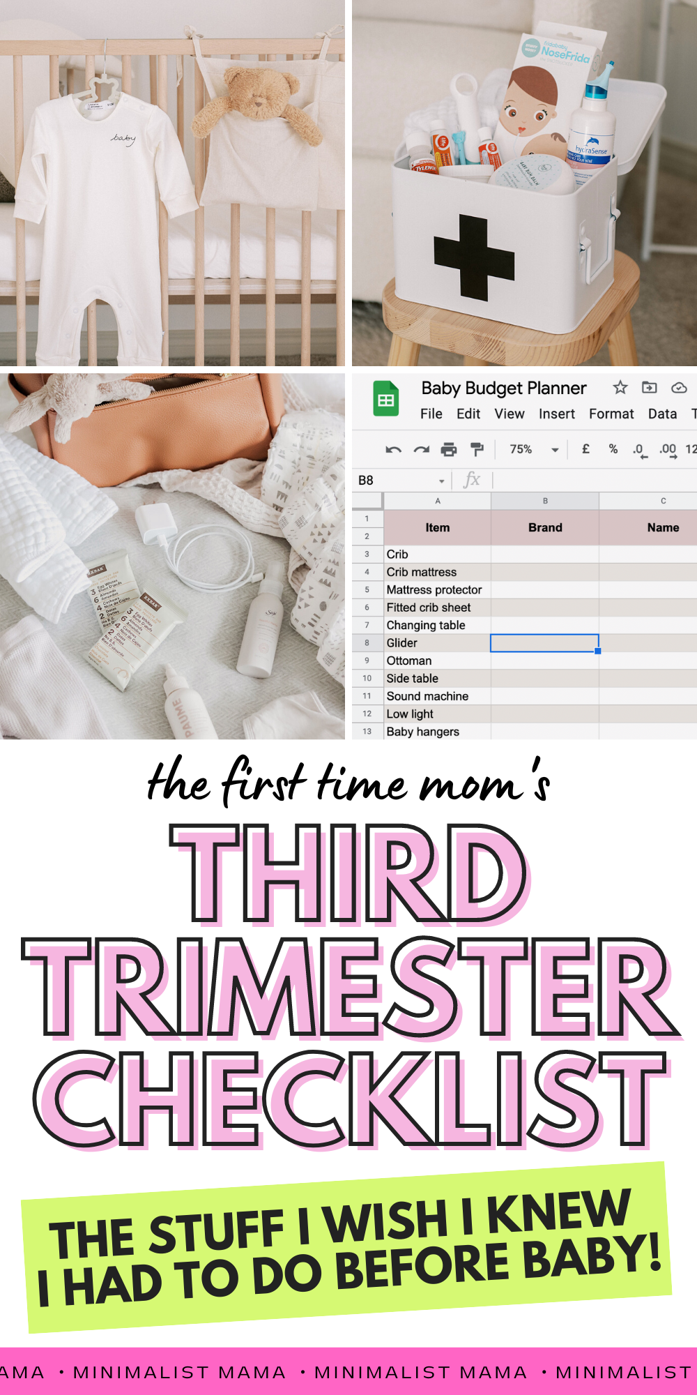 The *Essential* Third Trimester Checklist for First Time Moms