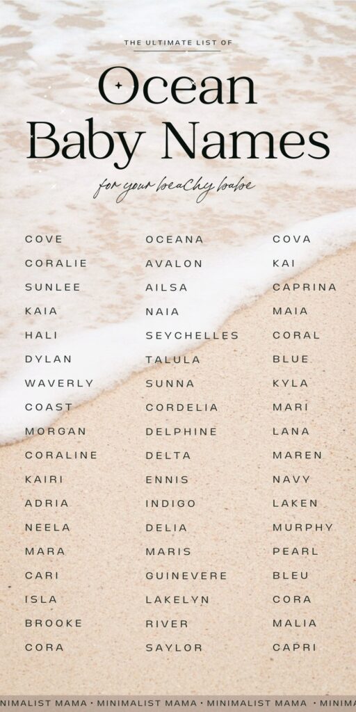 49+ *Beachy* Ocean Names For Girls (with Meanings) 2025