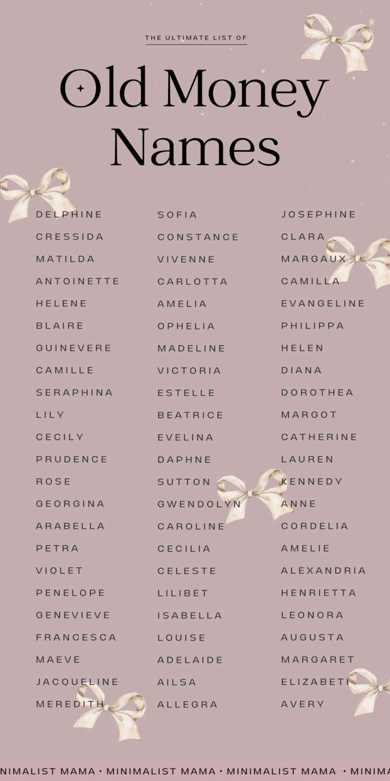 99+ *Rich* Old Money Names (That Are Surprisingly Cool) 2025