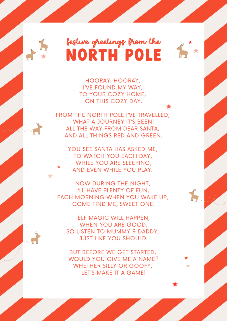 5+ *Cute* First Time Elf On The Shelf Arrival Letter Printables