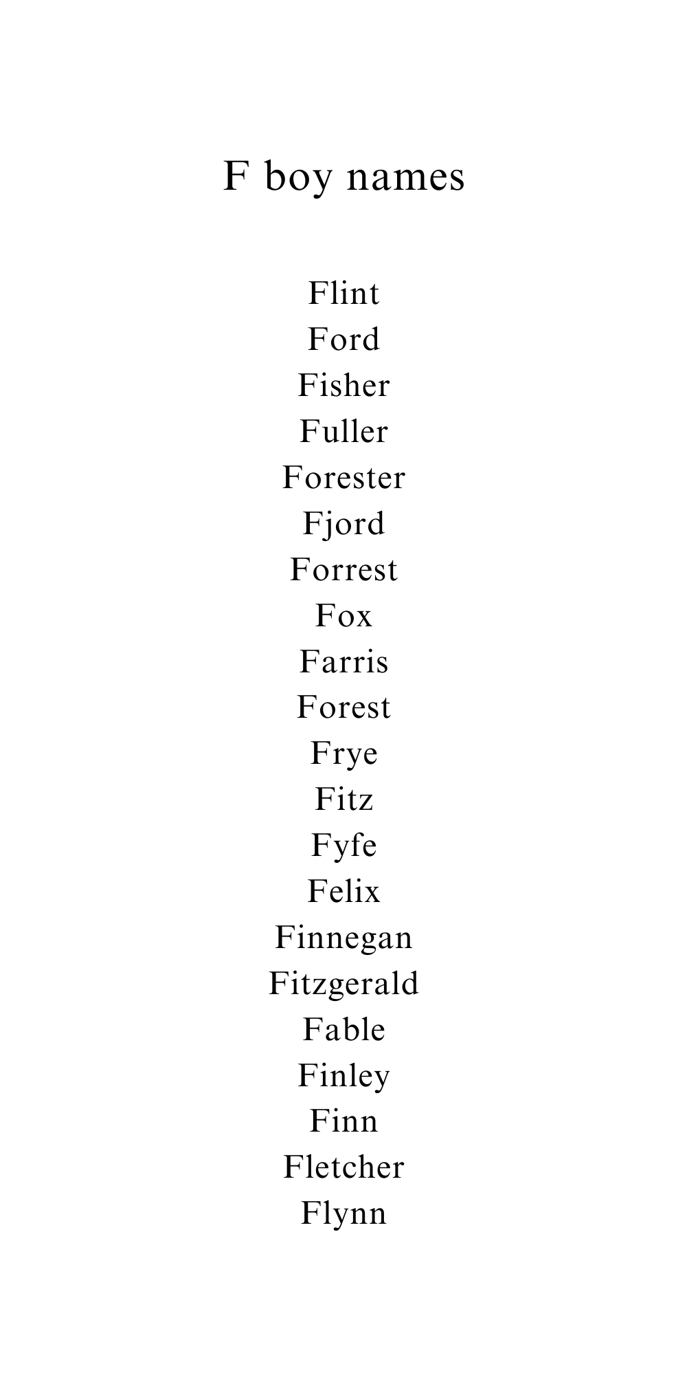 35+ *Best* Boy Names That Start with F - 2024