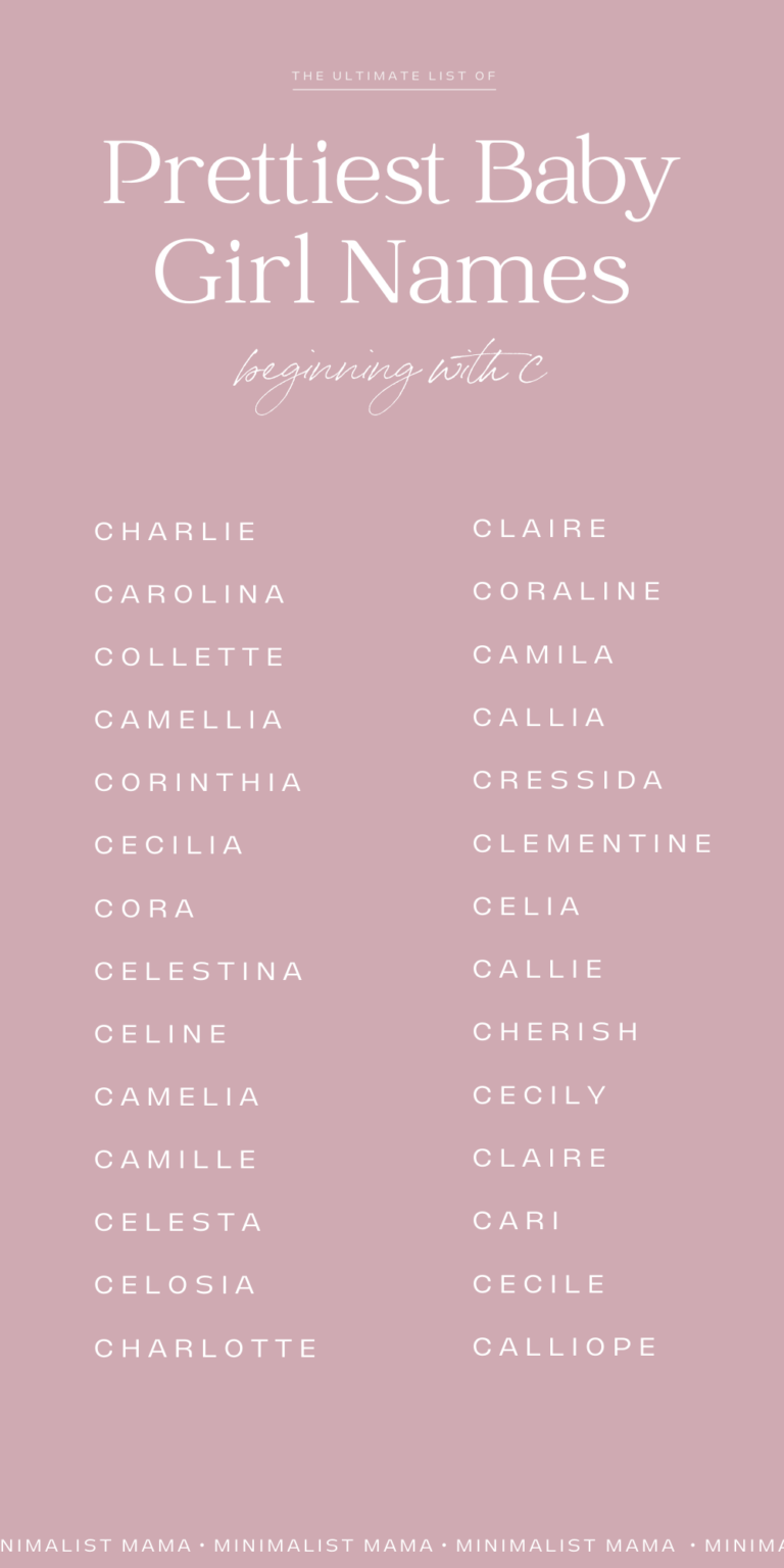 89+ *Prettiest* Girl Names That Start With C