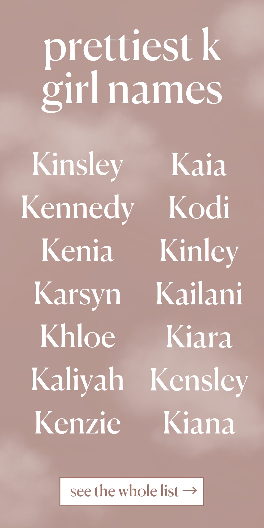 46 Best Girl Names That Start with K