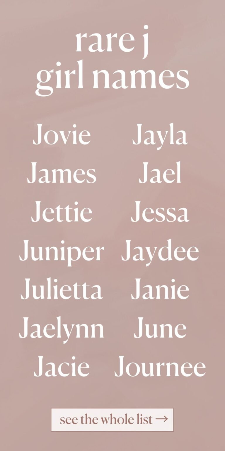 35+ *Prettiest* Girl Names That Start with J