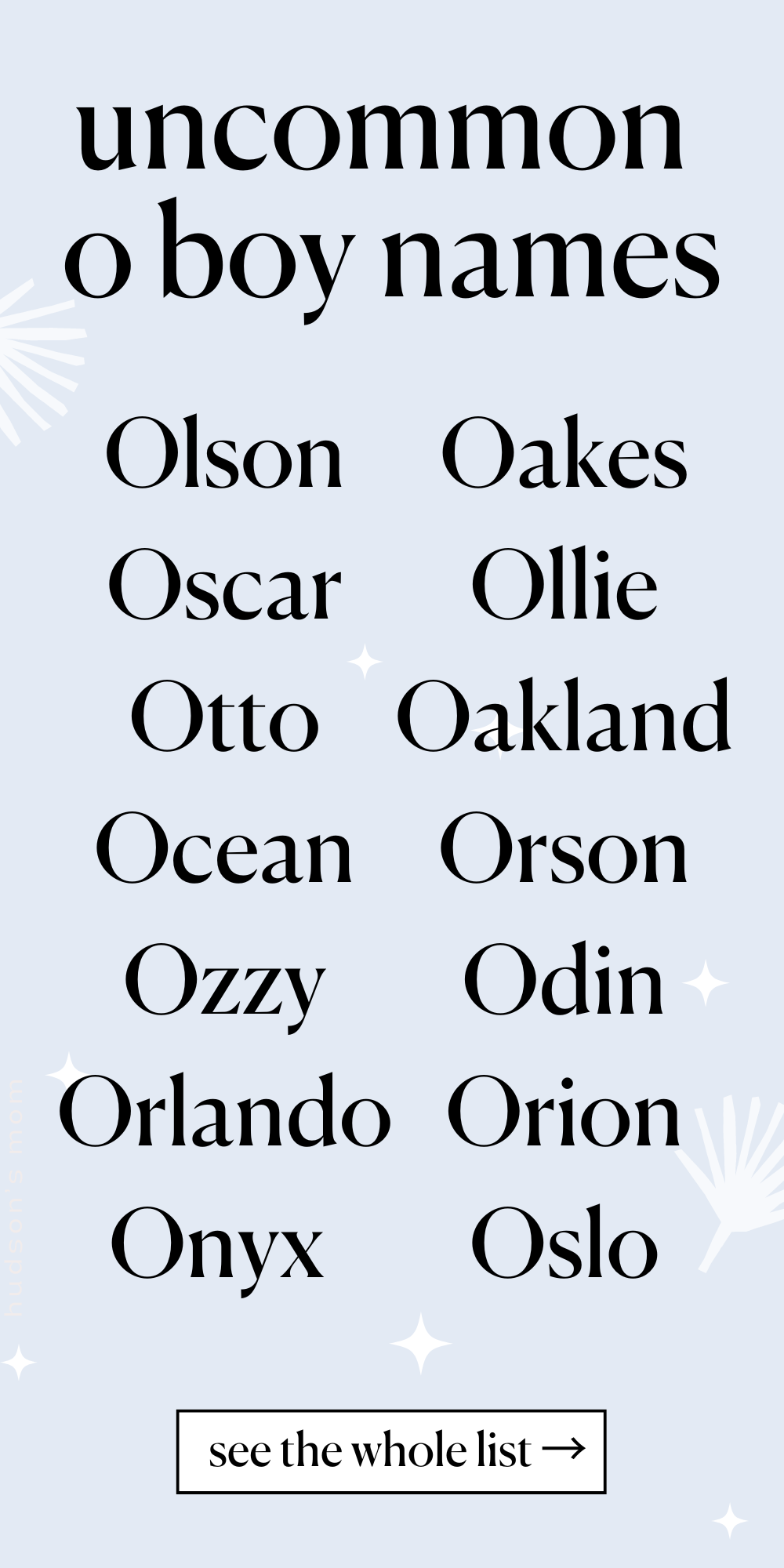 25+ *Precious* Boy Names That Start With O