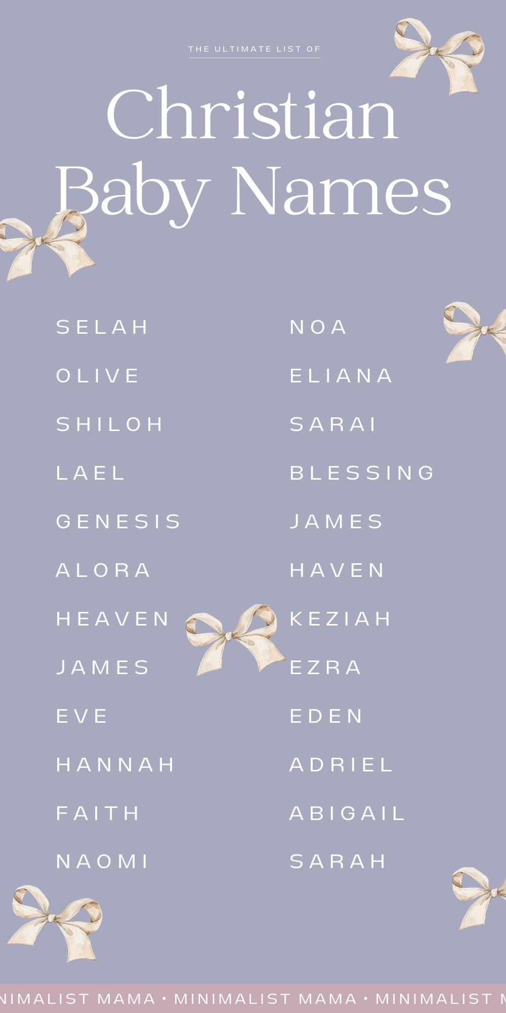 35+ *Modern* Christian Names for Girls