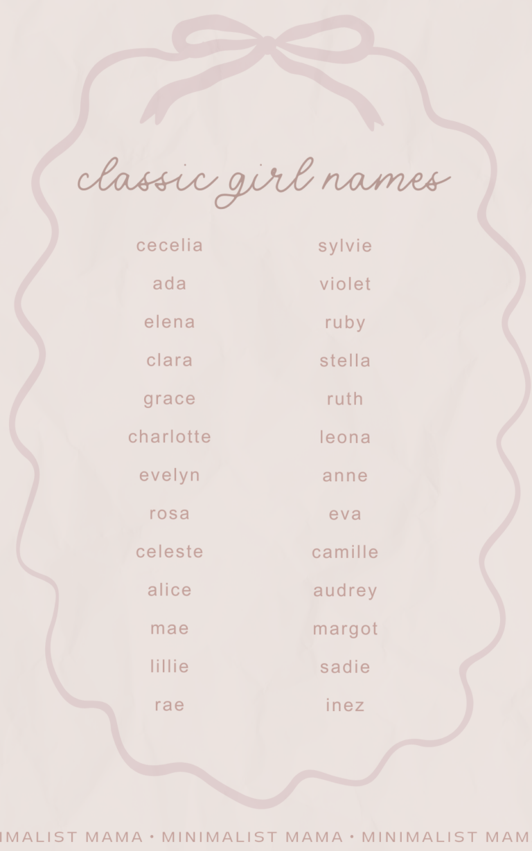 85+ Classic Girl Names That Are Beautifully Timeless