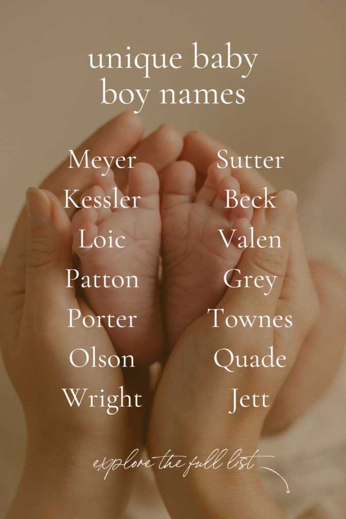 85+ *Insanely Good* Unique Baby Boy Names