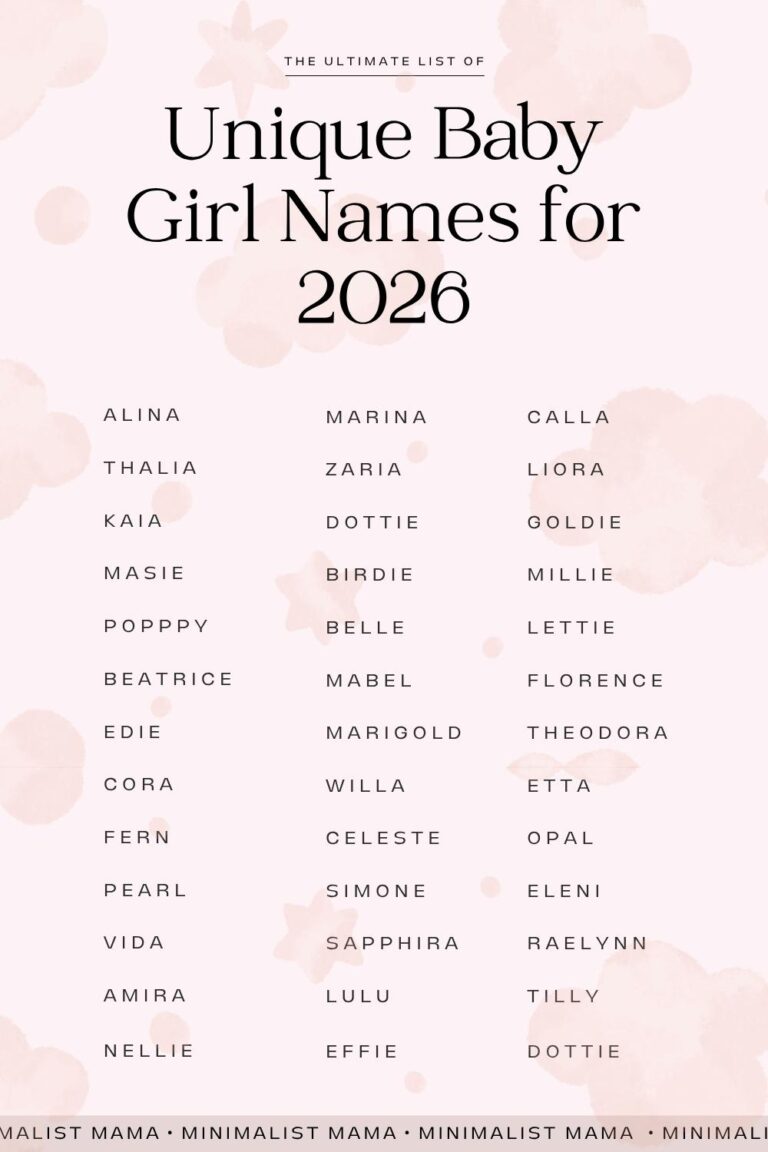 185 Unique Baby Girl Names For 2026 Rare Beautiful