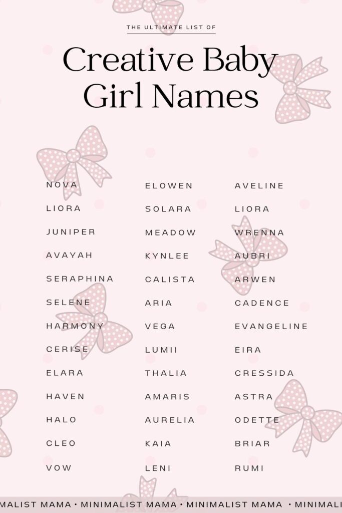 135+ *Creative* Names For Girls You Haven’t Heard Before